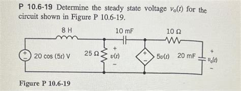Solved P 10 6 19 Determine The Steady State Voltage V0 T