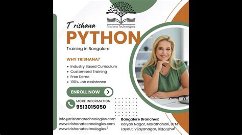 trishana python training in bangalore trishanatechnologies