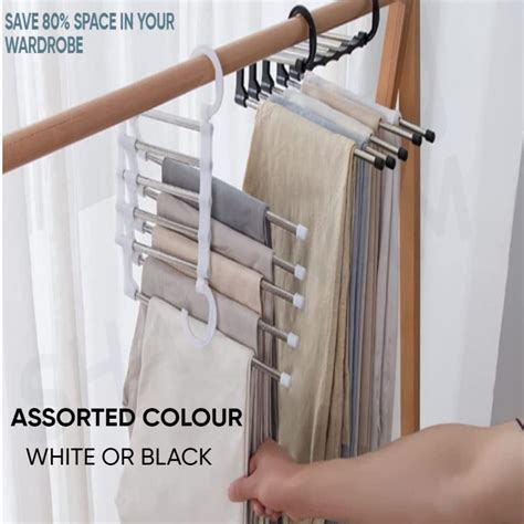 Закачалка за панталони с 5 рамена органайзер за гардероб