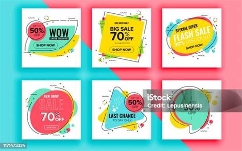 판매 배너 템플릿 디자인의 집합입니다 벡터 그림입니다 가격에 대한 스톡 벡터 아트 및 기타 이미지 가격 가격표 개성 개념