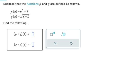 Solved Suppose That The Functions P And Q Are Defined As Chegg Com