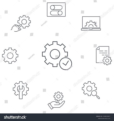 Setup Settings Icons Set Setup Settings Stock Vector Royalty Free 2144819927 Shutterstock