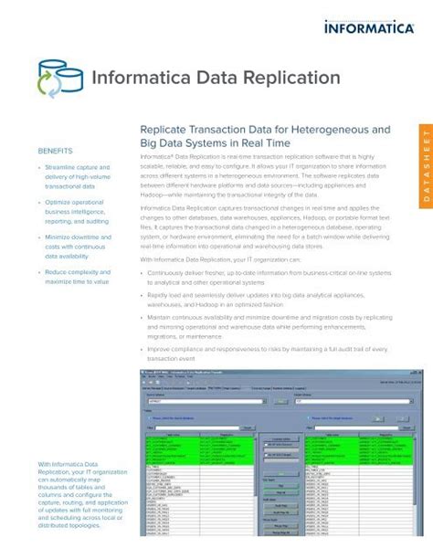 Informatica Data Replication Informatica Data Replication