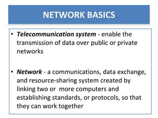 Networking And Telecommunications Ppt