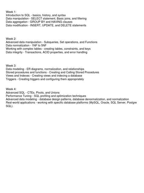 Sql In 1 Month Pdf