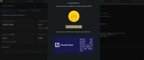 Shambhavi Chaukiyal On Linkedin Codingchallenge Geekstreak Geeksforgeeks Deutsche Potd