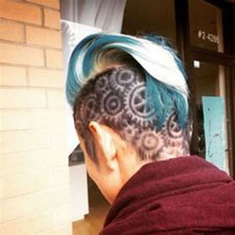 Steampunk Hair Designs For Men Shaved Hair Designs Hair Cuts Short