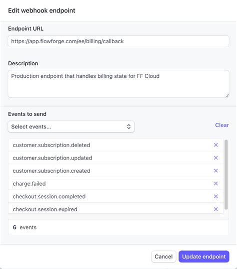 update ff cloud stripe production webhooks · issue 1462 · flowfuse flowfuse · github