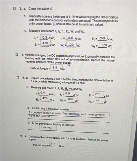 Solved Using Your Three Phase Synchronous Motor Chegg