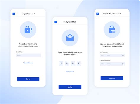 Forgot Password And Reset App Ui By Md Al Amin On Dribbble