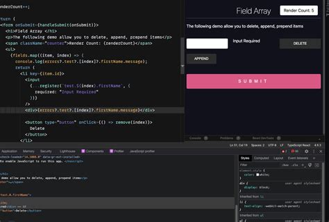 How To Render Dynamic Error Message Generated While Working With Usefieldarray · React Hook Form