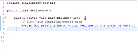 writing first java program in eclipse java tutorial