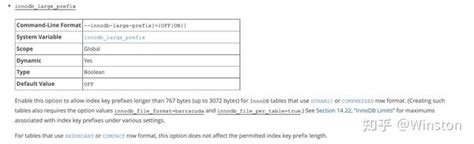 我恨错误之：1071 Specified Key Was Too Long Max Key Length Is 767 Bytes？？？ 知乎