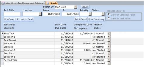 Task Management Database Template Task Management Software