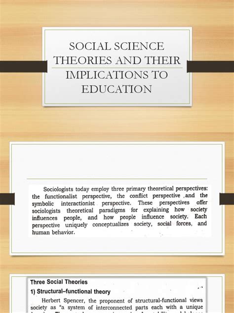 Chapter 3 Social Science Theories And Their Implications To Education Pdf