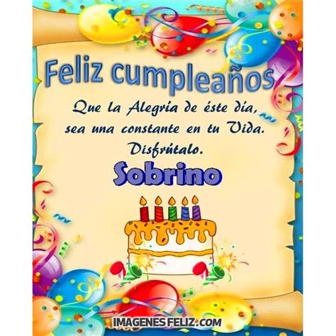 Feliz Cumplea Os Sobrino