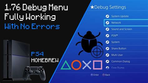 fully enable debug settings without errors on ps4 1 76 youtube