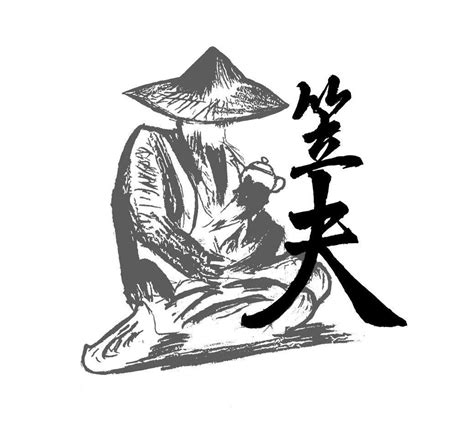 蓑笠简笔画 天简笔画 竹简笔画 大山谷图库