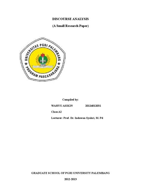 Discourse Analysis Pdf Conversation Dialogue