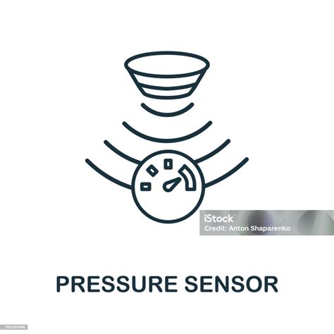 Pressure Sensor Outline Icon Thin Line Style From Sensors Icons Collection Pixel Perfect Simple