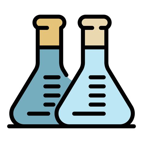 Medical Flask Icon Color Outline Vector Vector Art At Vecteezy