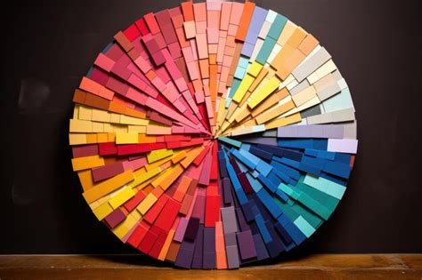 Premium Ai Image A Pie Chart Made Of Multicolored Sticky Notes
