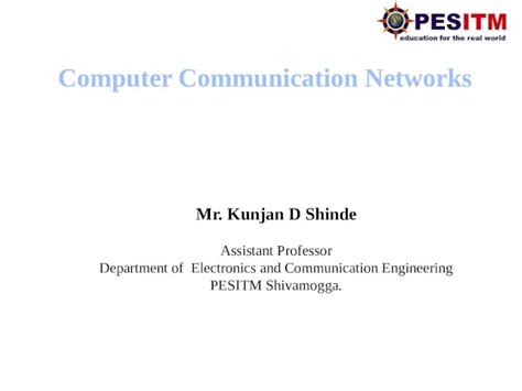 PPTX Computer Communication Networks Chapter Ppt Vtu Odd Sem EC DOKUMEN TIPS