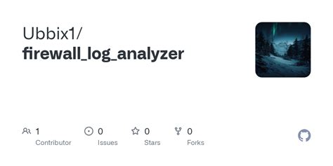 GitHub Ubbix1 Firewall Log Analyzer