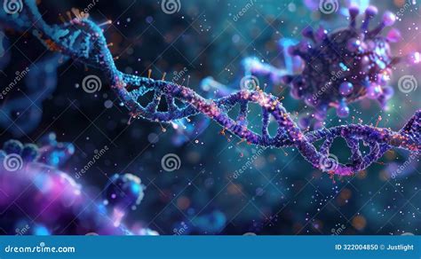 A Depiction Of Dna Ligase Enzyme Sealing The Gaps Between Okazaki