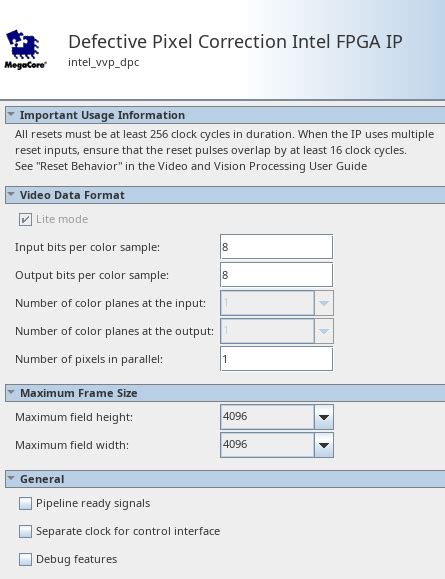 24 2 Defective Pixel Correction IP Parameters