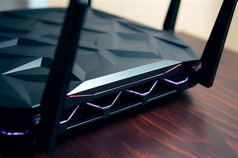 Premium Ai Image Modern Highspeed Desktop Wifi Router For Secure Home Network And Hightech