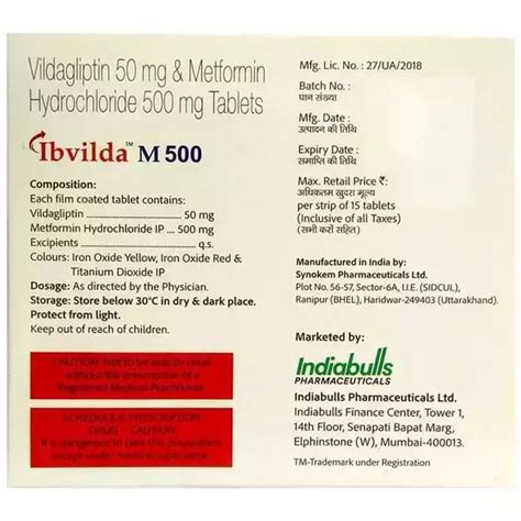 Ibvilda M Tablet Uses Price Dosage Side Effects Substitute Buy Online