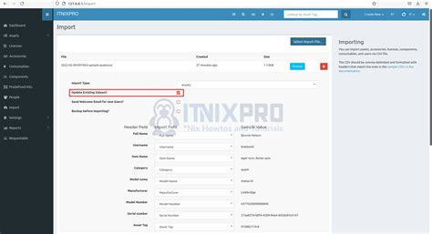 How To Addimport Assets To Snipe It Asset Management Tool