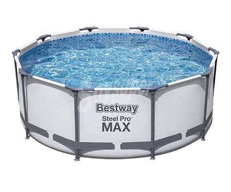 BESTWAY Steel Pro Max Piscina rígida redonda 305x100 cm de 6148 litros ...