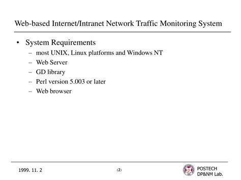 PPT Web Based Internet Intranet Network Traffic Monitoring System PowerPoint Presentation ID