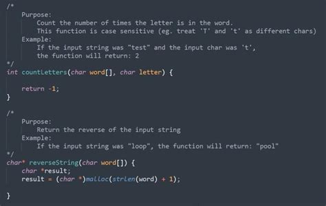 Solved C Programminghey I Need Help Writting These Two
