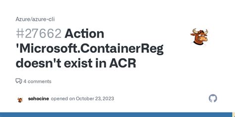 Action Microsoftcontainerregistryregistriesread Doesnt Exist In