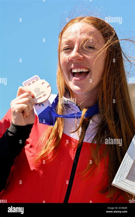 Molly Carlson Of Canada Celebrates After Winning The Bronze Medal In