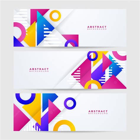 Premium Vector Modern Colorful Abstract Geometric Banner Background