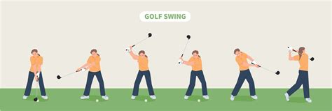 Golf Swing Pose Steps A Golf Player Is Showing His Golf Swing Flat