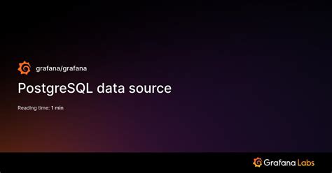 Postgresql Data Source Grafana Documentation