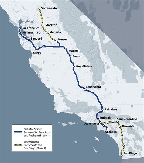California Railway Map California High Speed Rail Xichuc