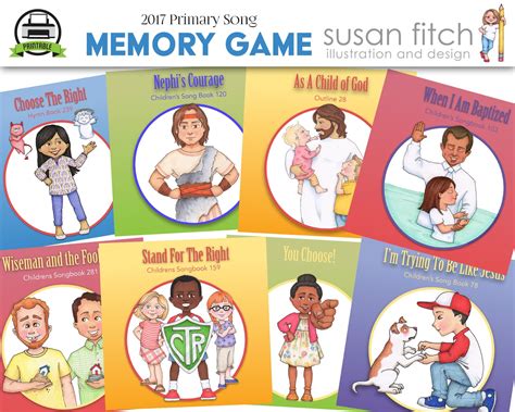 Susan Fitch Design 2017 Primary Song Memory Game