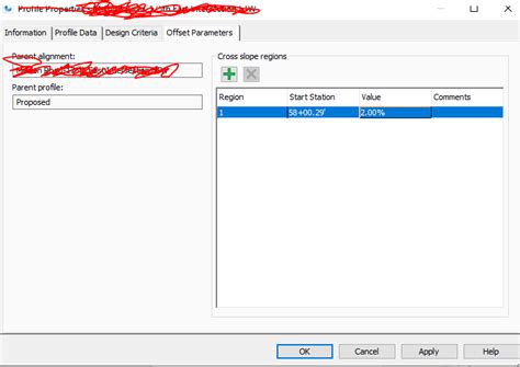 Editing Original Offset Alignment Profile Cross Slope Autodesk Community