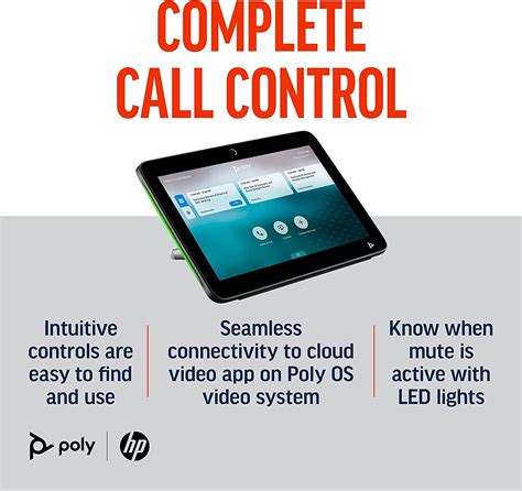 Poly Tc10 Touch Control Panel For Room Scheduling And Meeting Contro Powernode Computer Inc