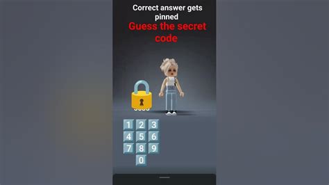 Guess The Secret Code Findthecode Roblox Shortsyoutube Codeguess