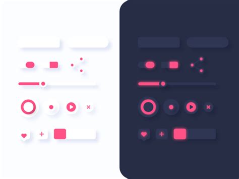 modern and trendy buttons free xd ui kit inkyy