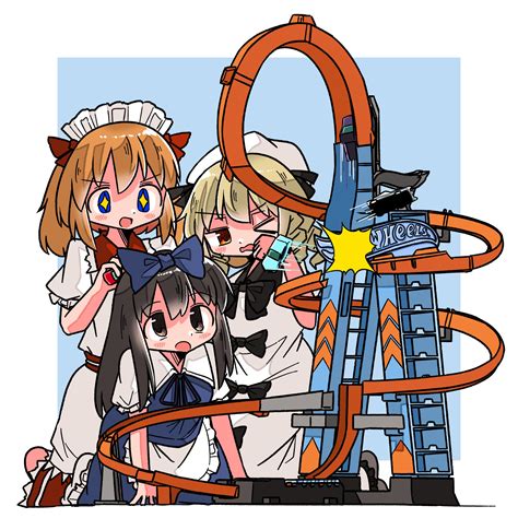 The Big Imageboard Tbib O 3girls O Alt Text Apron Black Hair
