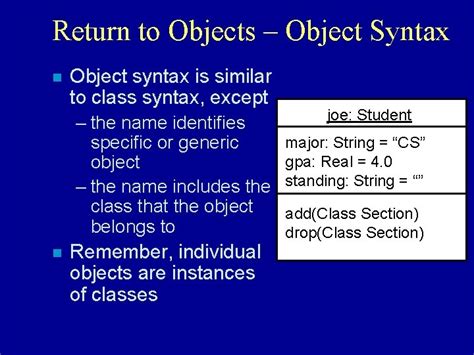 Objects Classes And Basic Class Diagrams Classifier Generalizable