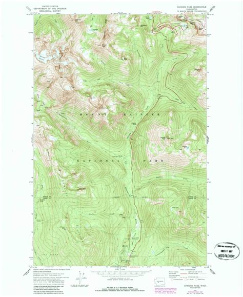 Chinook Pass Wa 1971 24000 Scale Map By United States Geological
